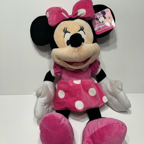 Disney | Toys | Disneys Plush Pink W White Polka Dot Minnie Mouse Soft ...